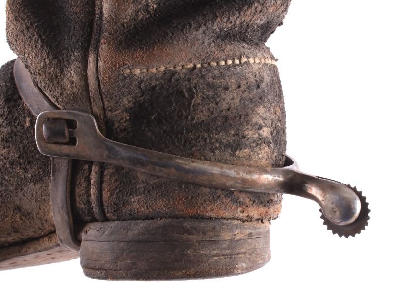 Civil War Era Confederate Cavalry Boots w/ Spurs