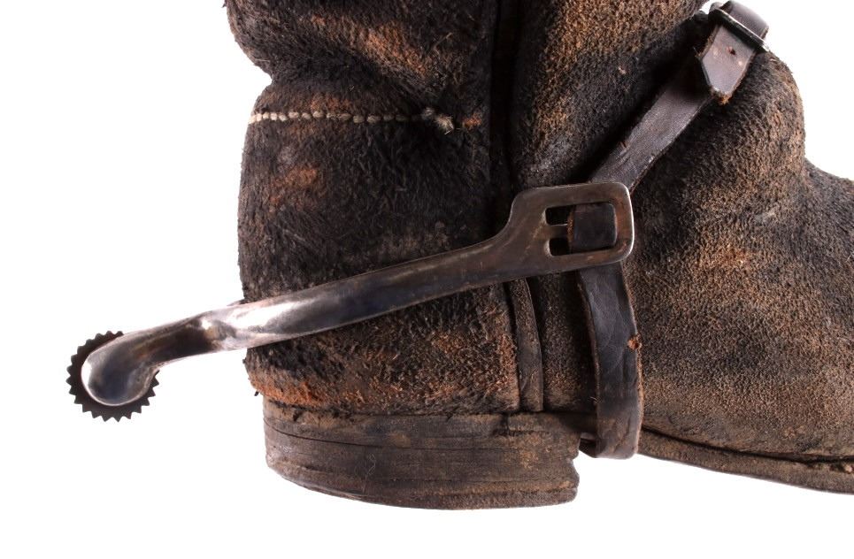 Civil War Era Confederate Cavalry Boots w/ Spurs