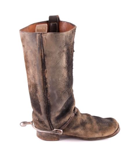 Civil War Era Confederate Cavalry Boots w/ Spurs