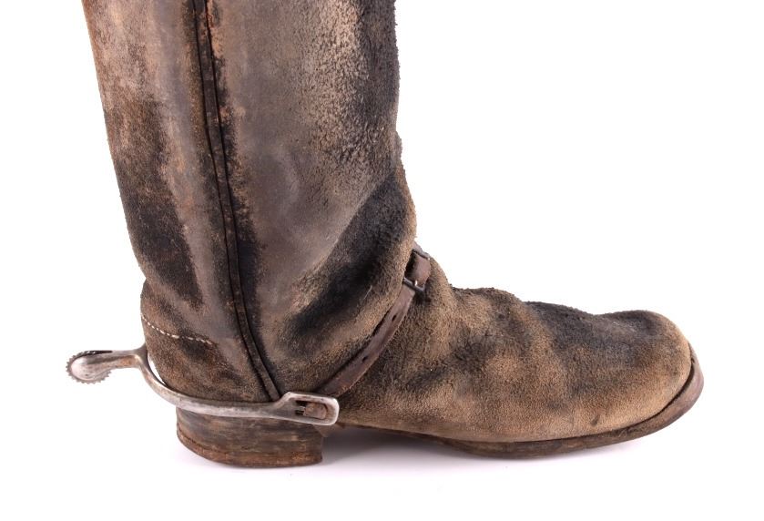 Civil War Era Confederate Cavalry Boots w/ Spurs