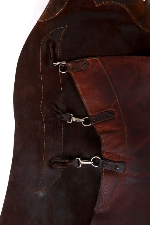 Montana Western Leather Cowboy Batwing Chaps