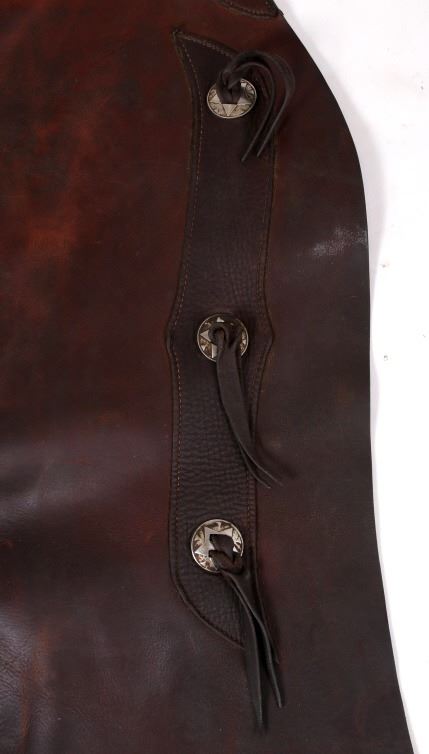 Montana Western Leather Cowboy Batwing Chaps