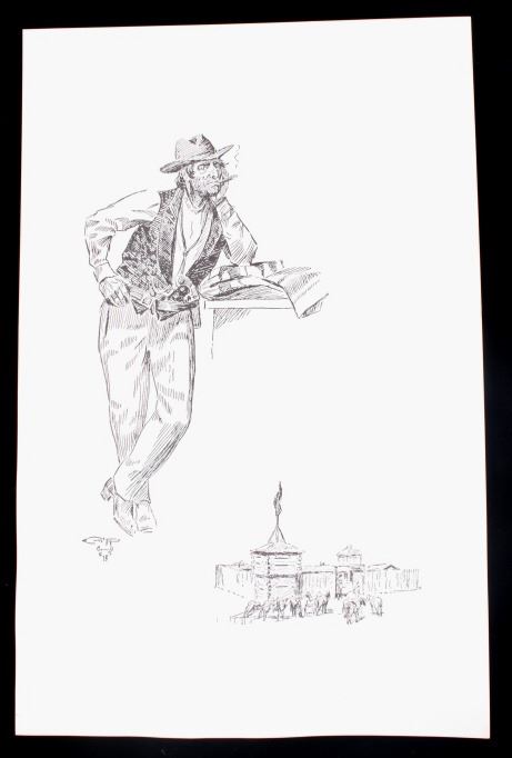 Collection of Charlie Russell Prints Sketches