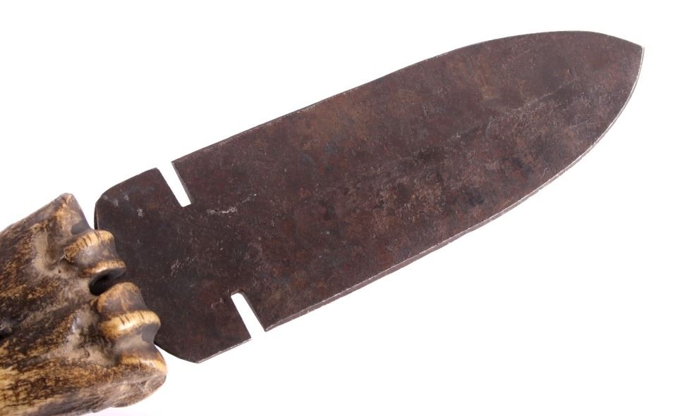 Plains Native American Bone Handle Dag Knife