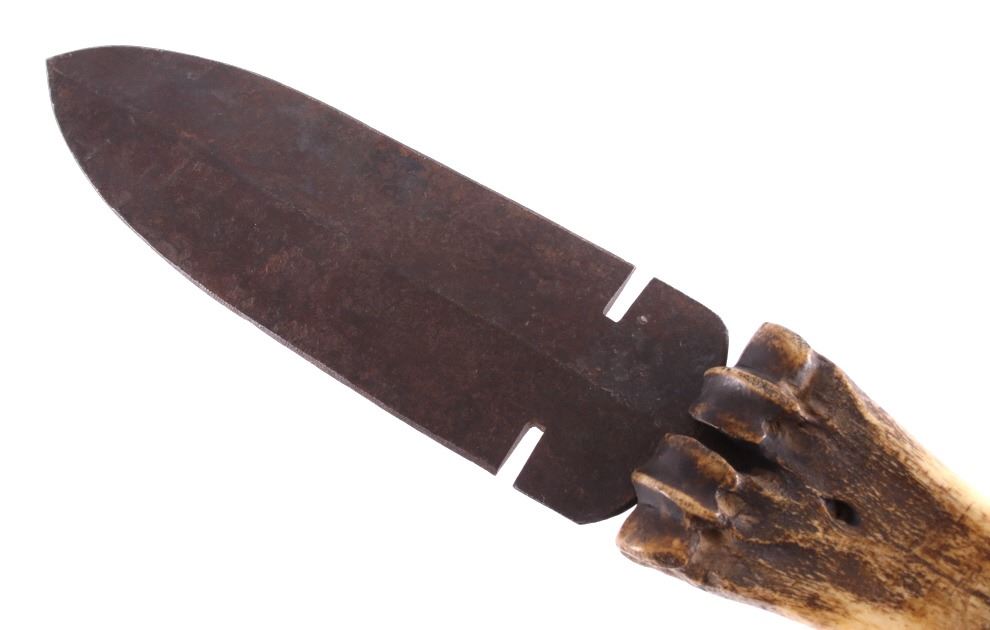 Plains Native American Bone Handle Dag Knife