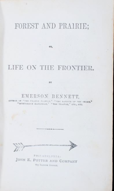 Life on the Frontier by Emerson Bennett 1860