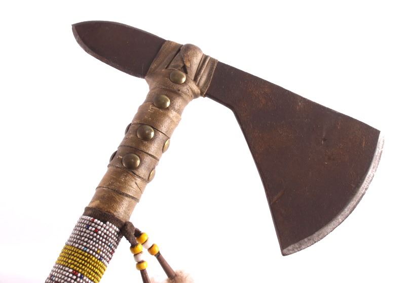 Deer Hoof Beaded Iron Tomahawk