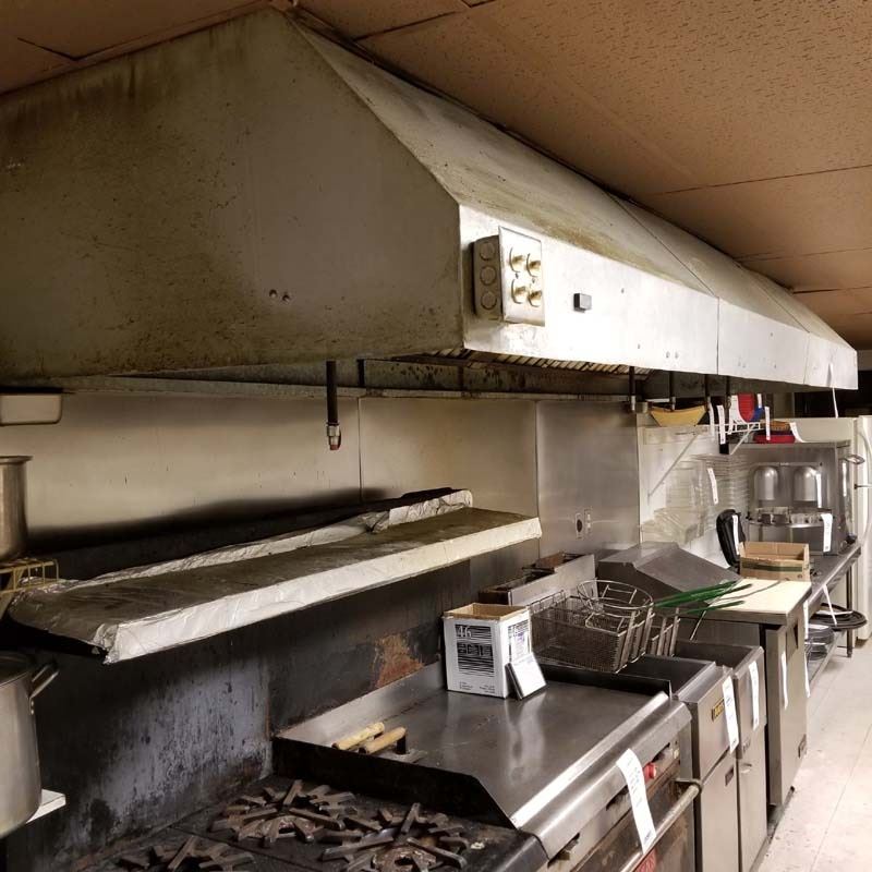 COMMERCIAL HOOD WITH ANSUL SYSTEM/12' X 42" X 24" HEIGHT