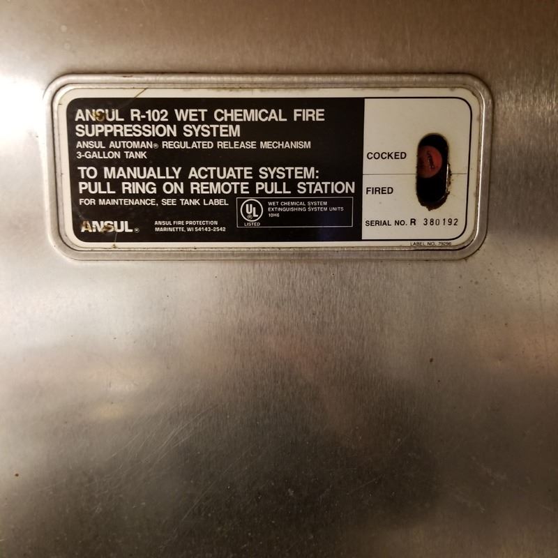 COMMERCIAL HOOD WITH ANSUL SYSTEM/12' X 42" X 24" HEIGHT