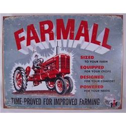 VINTAGE FARMALL AGED METAL SIGN / $ 39.00