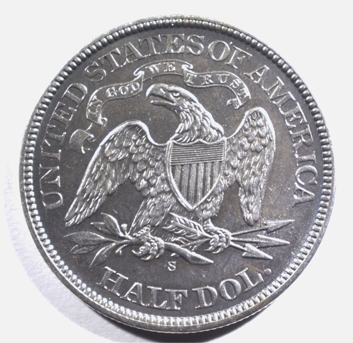 1871-S SEATED LIBERTY HALF DOLLAR CH/BU