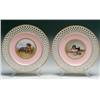 Pair of Minton Dog Portrait Plates each painted in colours on the ...