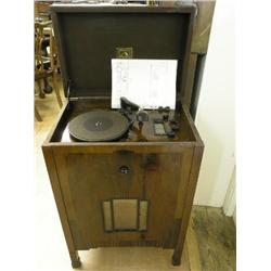 A 1935 Marconi Model 540 console radiogram, with Bakelite pick up arm ...
