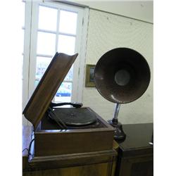 A 1930's Collaro electric gramophone turntable, in oak case and an HMV ...