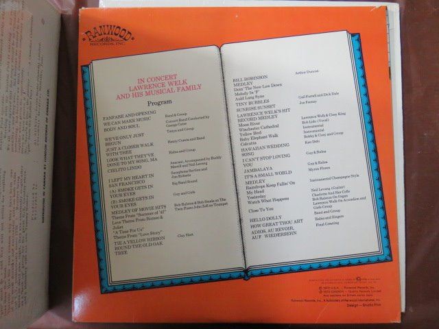 LOT OF 5 LP ALBUMS (LAWRENCE WELK, NED LANDRY, RHYTHM PALS, WALTER ...