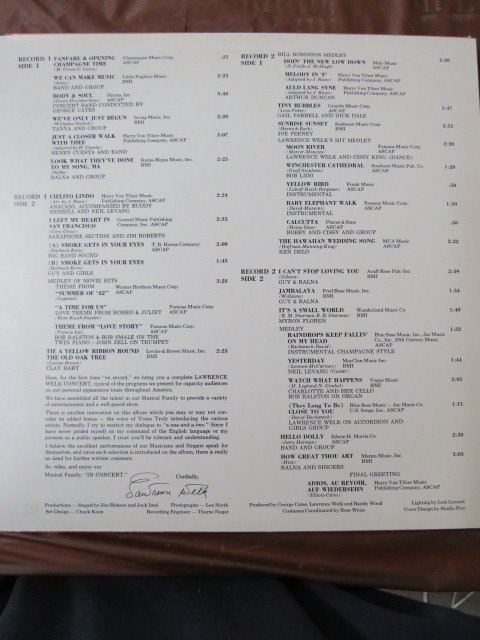 LOT OF 5 LP ALBUMS (LAWRENCE WELK, NED LANDRY, RHYTHM PALS, WALTER ...