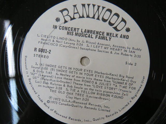 LOT OF 5 LP ALBUMS (LAWRENCE WELK, NED LANDRY, RHYTHM PALS, WALTER ...