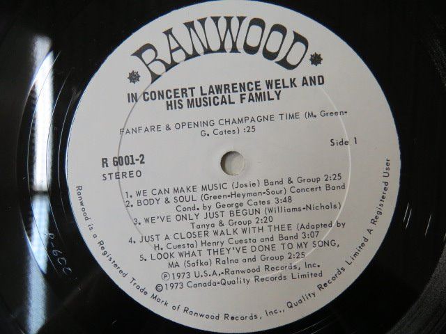 LOT OF 5 LP ALBUMS (LAWRENCE WELK, NED LANDRY, RHYTHM PALS, WALTER ...