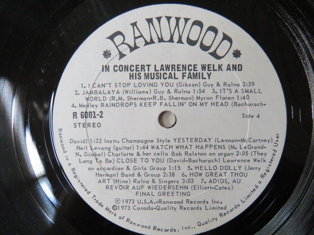 LOT OF 5 LP ALBUMS (LAWRENCE WELK, NED LANDRY, RHYTHM PALS, WALTER ...