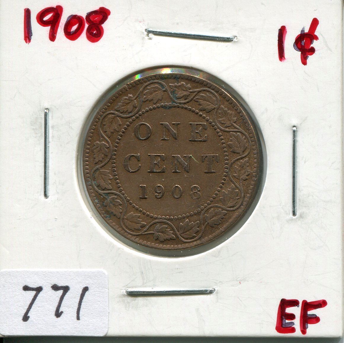1908 CNDN LARGE 1 CENT PC - Schmalz Auctions
