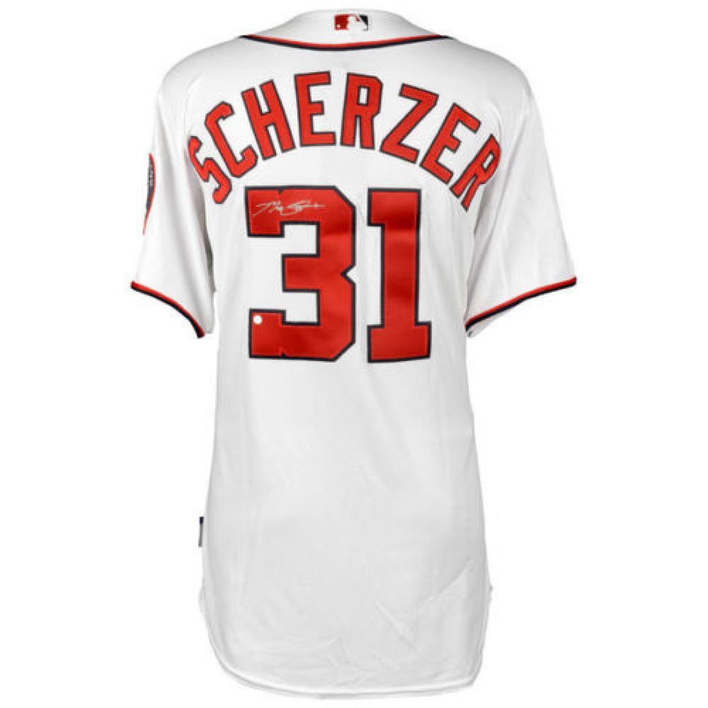 Max Scherzer Signed Nationals Jersey (MLB Hologram Fanatics Hologram)