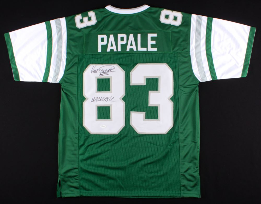 Vince Papale Signed Eagles Jersey Inscribed "Invincible" (JSA COA)