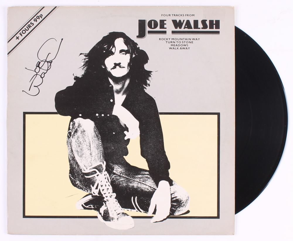Joe Walsh Signed "Four Tracks From Joe Walsh" Vinyl EP Record Cover ...