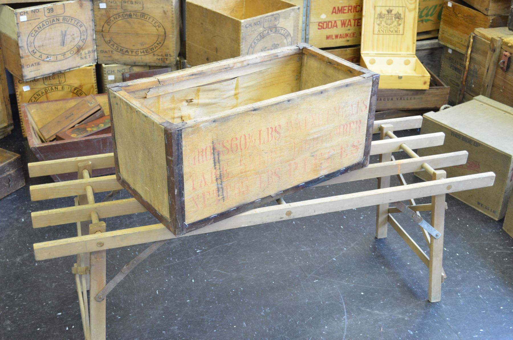 LARGE Vintage Box with metal strapping