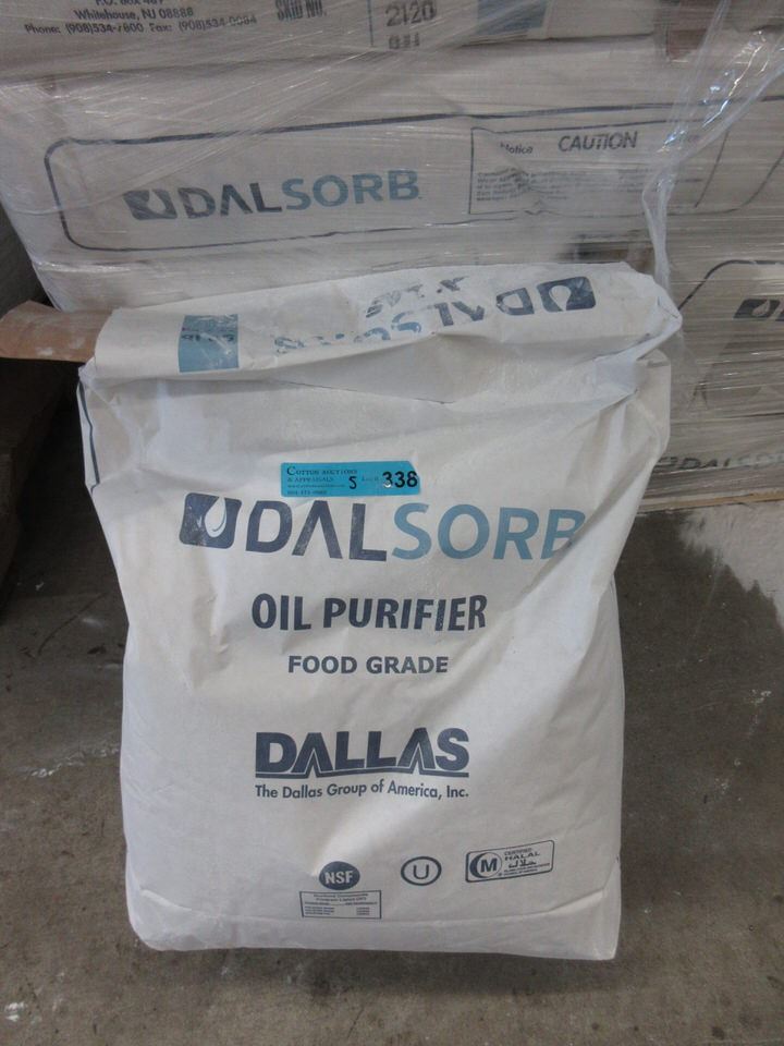 Five 50 lb. Bags of Dalsorb Food Grade Oil Purifier