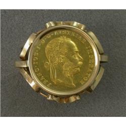 14K AUSTRIAN GOLD COIN RING