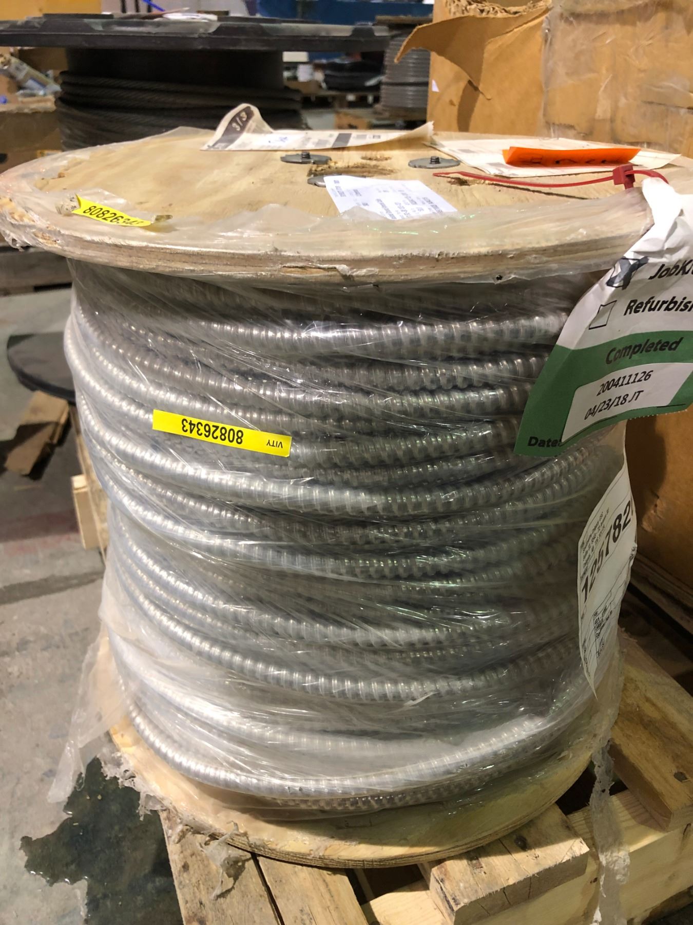 Spool of unused isolated ground armoured cable - 150 metres