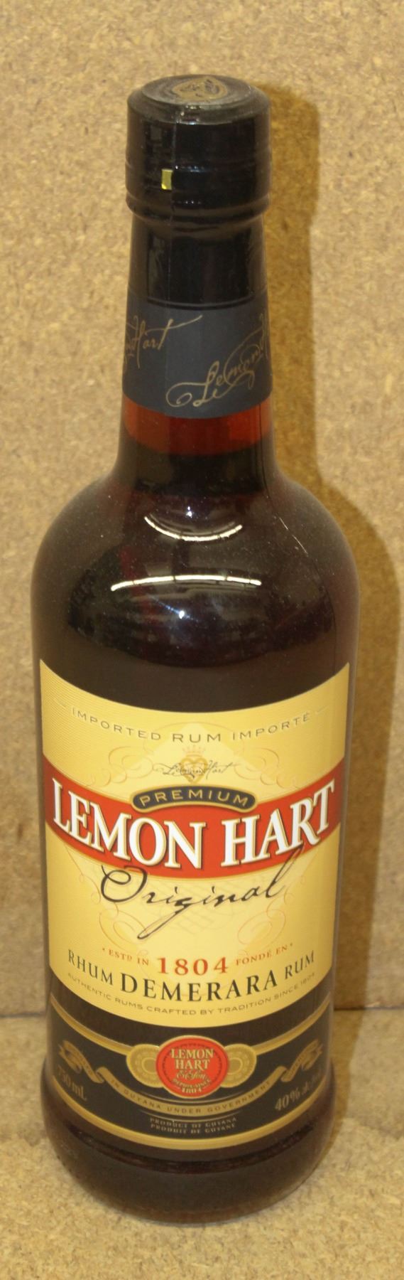 BOTTLE OF LEMON HART ORIGINAL DEMERARA RUM
