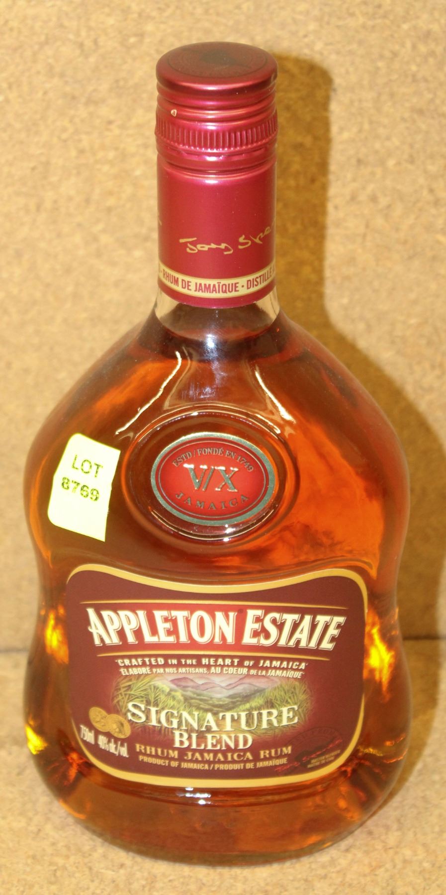 BOTTLE OF APPLETON ESTATE JAMAICA RUM