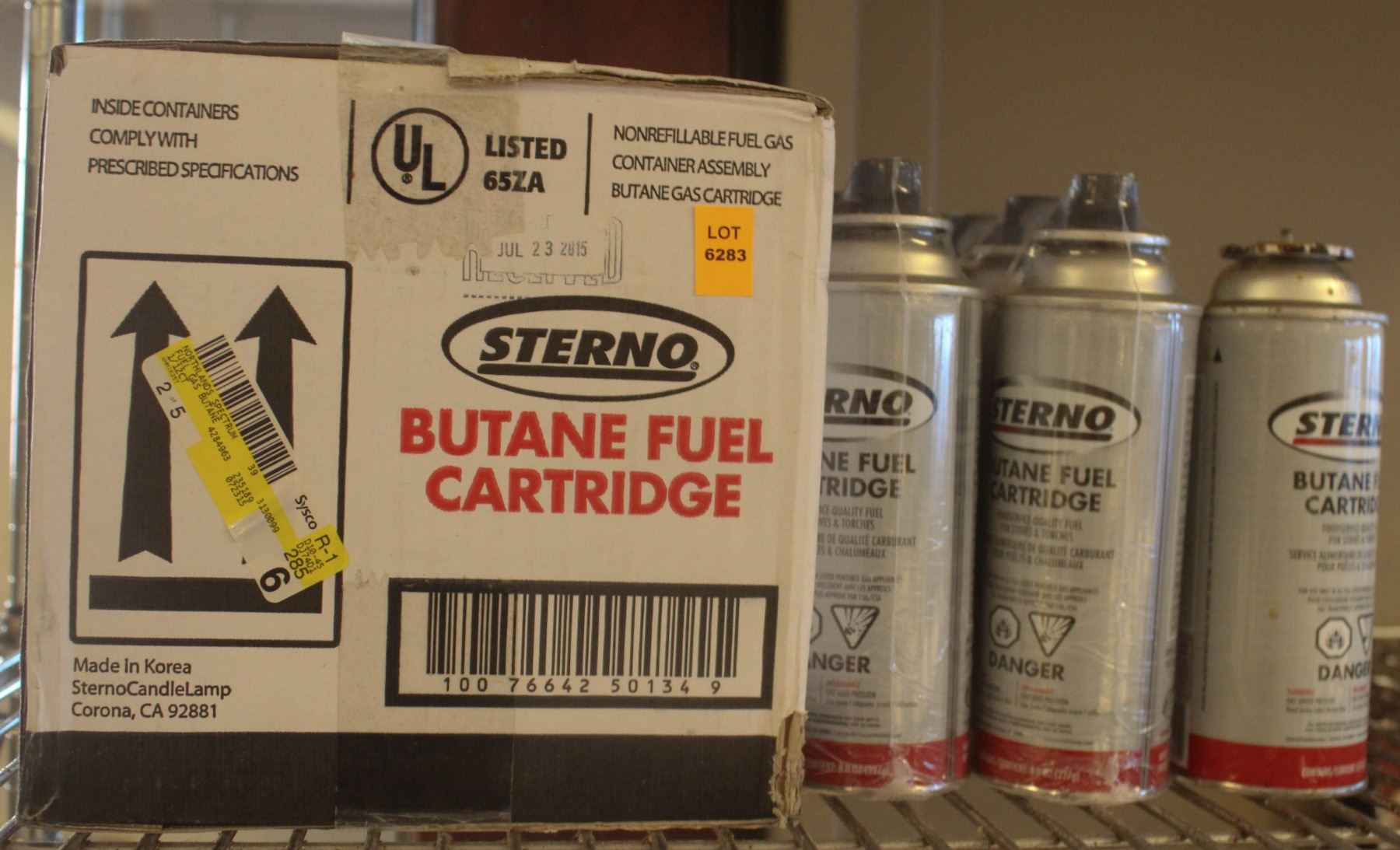 20 UNOPENED CANS OF STERNOS BUTANE