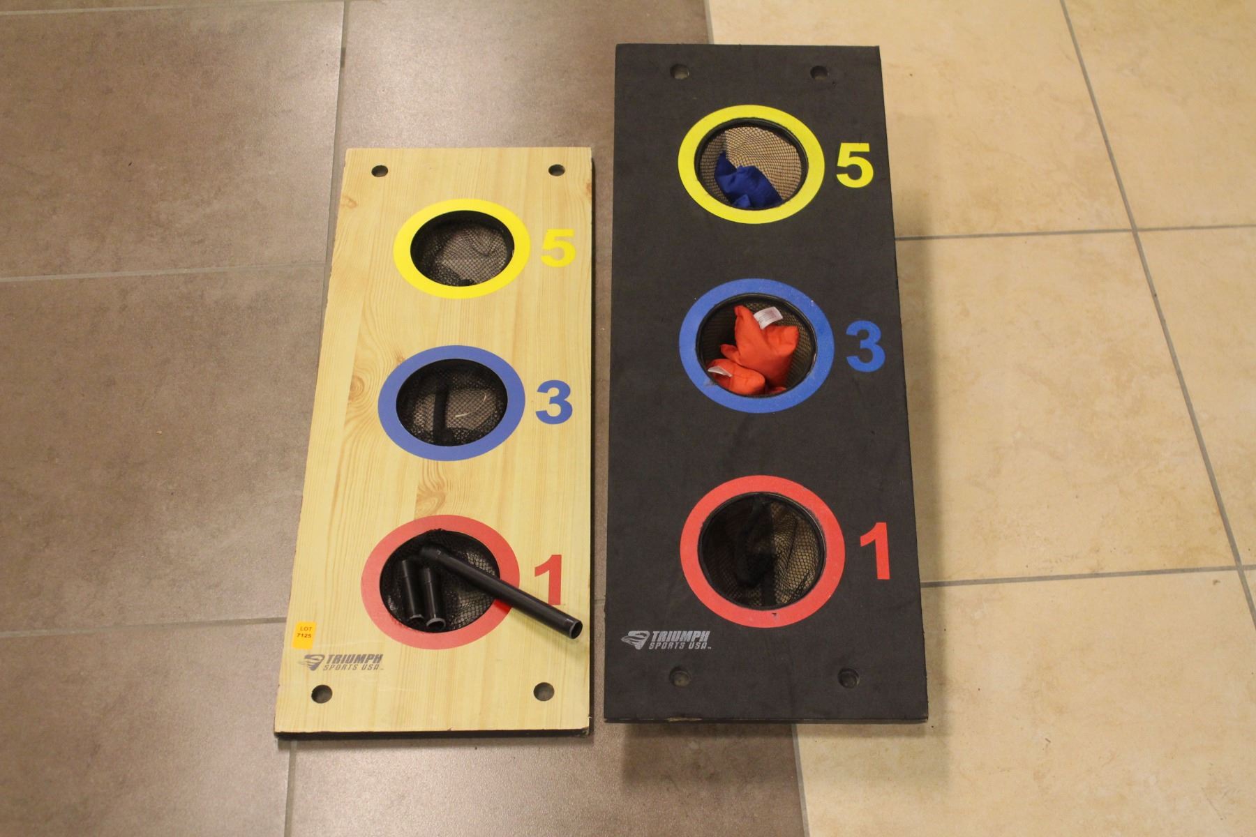 LOT OF TWO 3 HOLE BEAN BAG TOSS Kastner Auctions lot-of-two-3-hole-bean-bag-toss-kastner-auctions