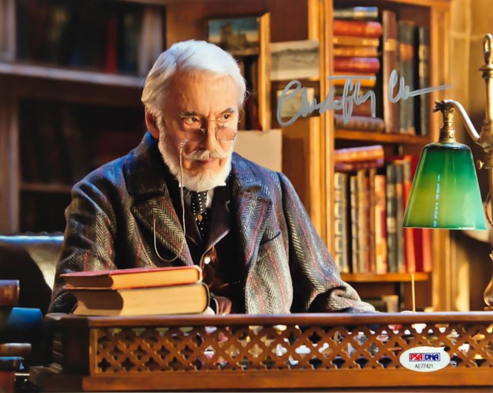 Christopher Lee Signed "Hugo" 8x10 Photo (PSA COA)