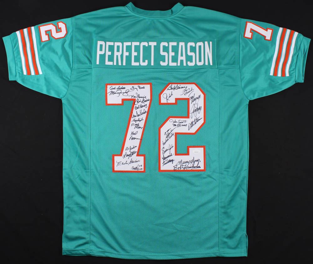 1972 Dolphins "Perfect Season" Dolphins Jersey Signed by (27) with Don ...