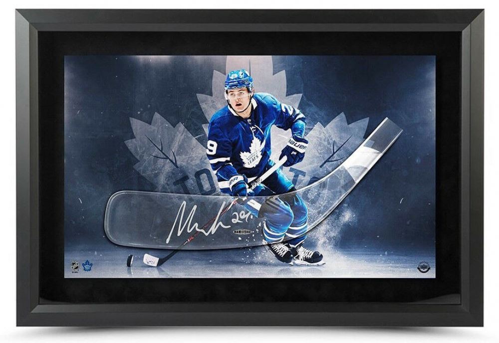 William Nylander Signed Maple Leafs 17x25 Acrylic Stick Blade Shadowbox ...
