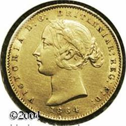Australia. Victoria Gold Half Sovereign 1864, KM3, about XF with s ...