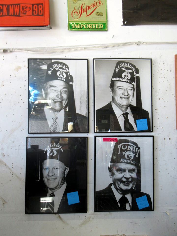 4 Framed Celebrity Shriner Posters