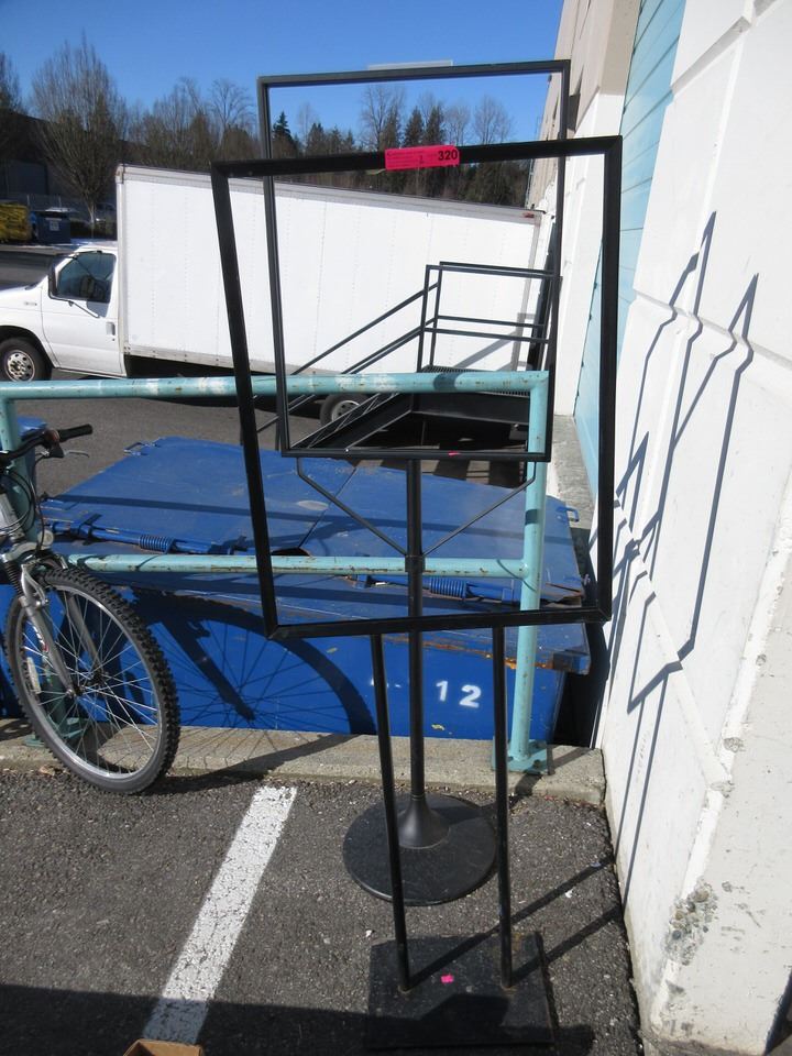 2 Metal Placard Display Frames