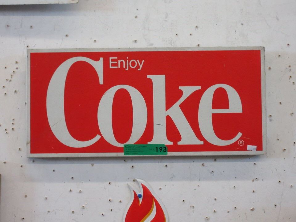 Pressed Steel Coke Sign
