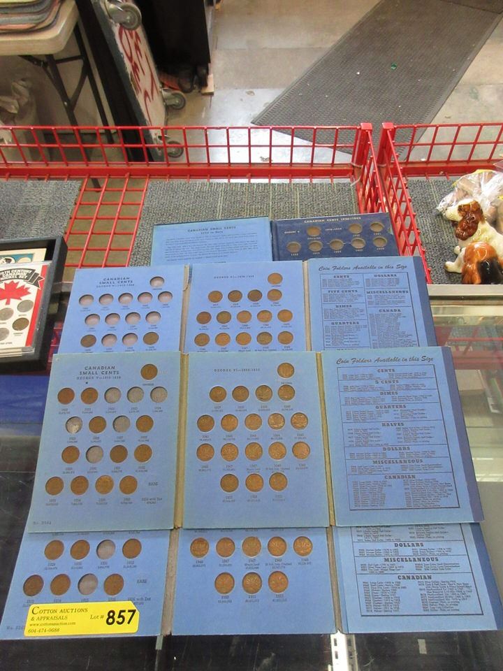 Four Vintage Penny Folders with 100 Plus Pennies