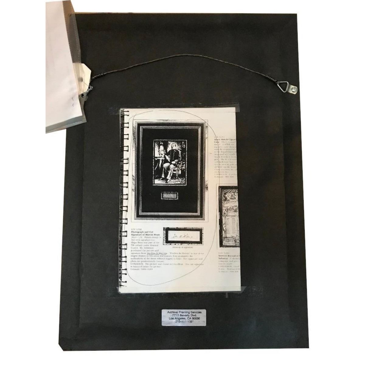 19thc Autograph, Major Marcus Reno 7th Cavalry, Custer, Little Bighorn ...