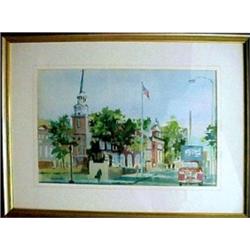 Howard N. Watson; framed watercolor on paper; unti