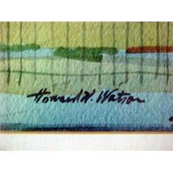 Howard N. Watson; framed watercolor on paper; unti