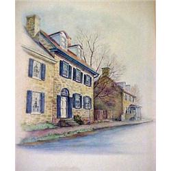 Aaron G. Fryer w/c and ink on board; titled on bac