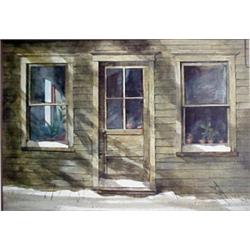 Robert Sakson acrylic on board "Potted Plants"; si