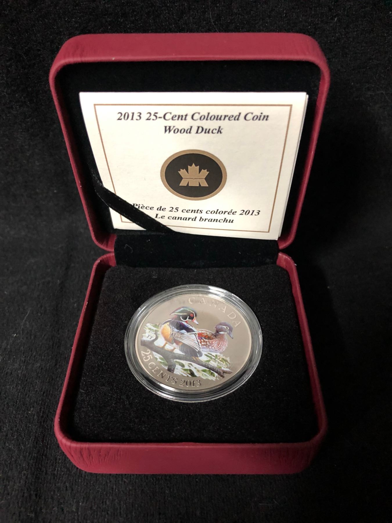 2013 Canada 25-Cent Ducks of Canada - Wood Duck Coloured Coin