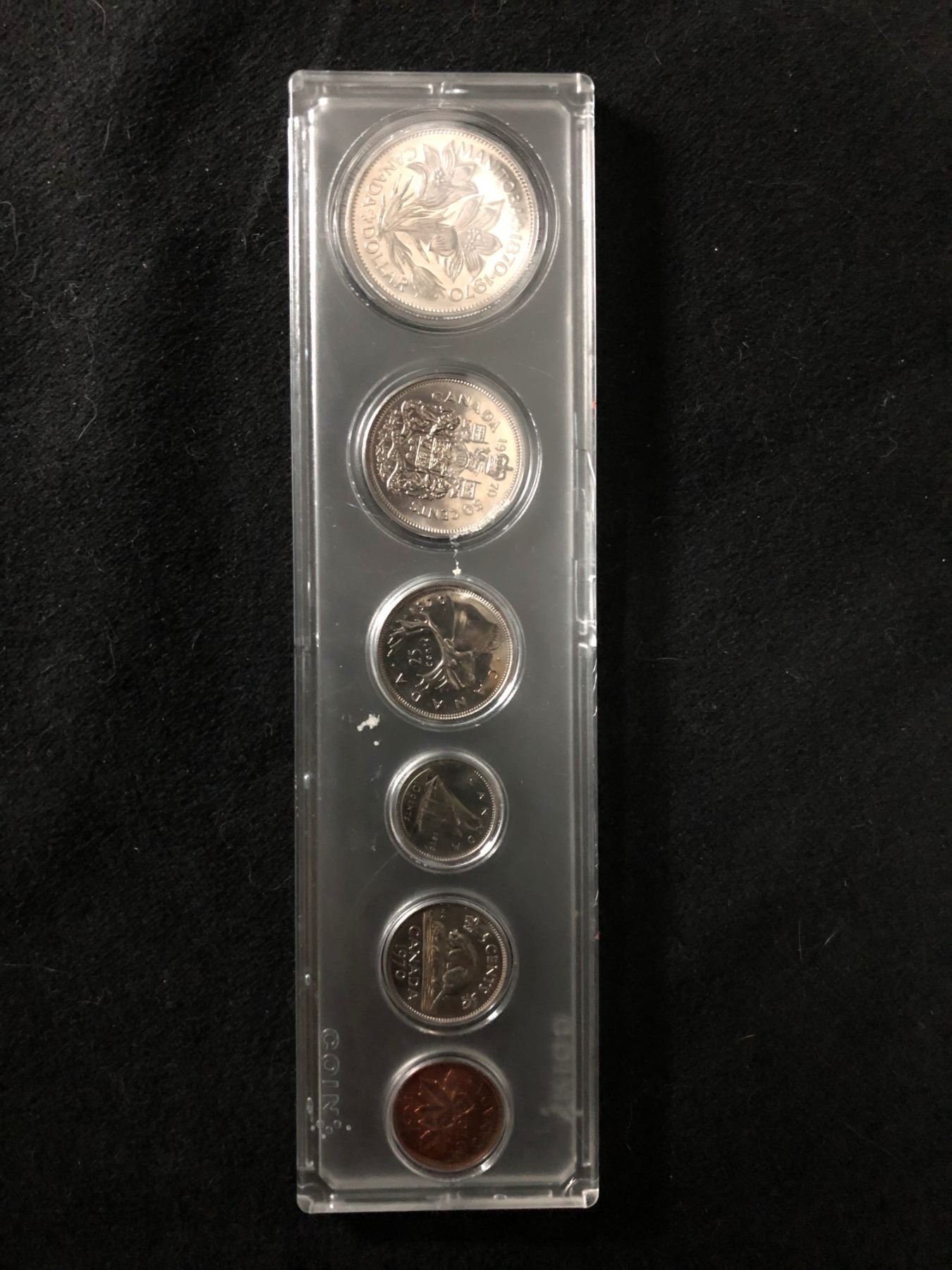 1970 CASED CANADIAN 6 COIN SET